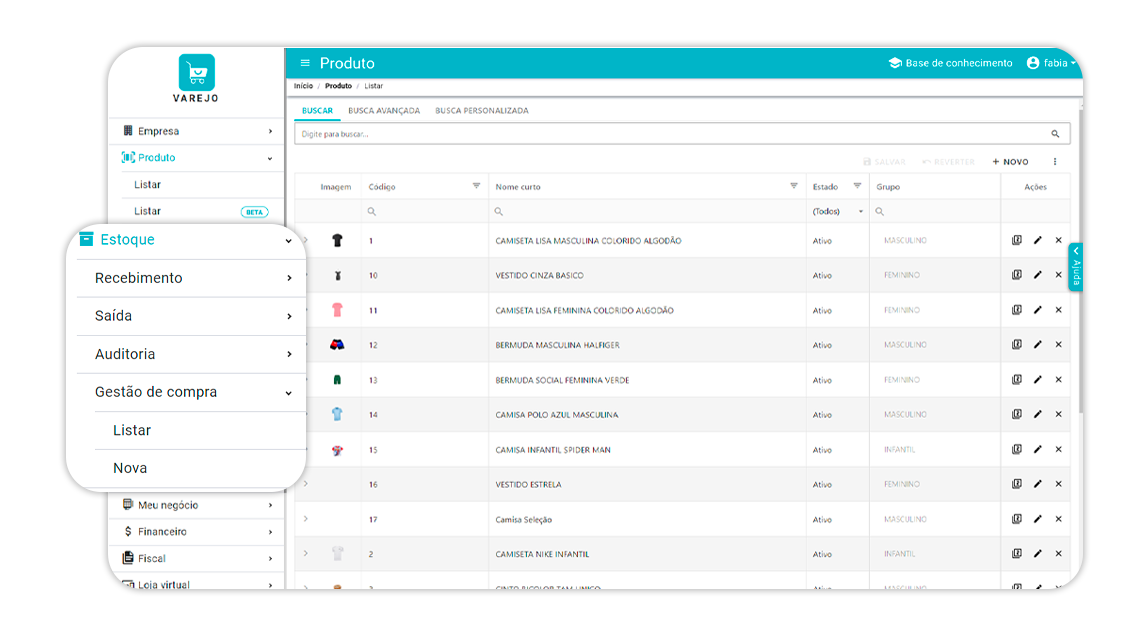 Sistema para loja de roupas | NoxMob Varejo