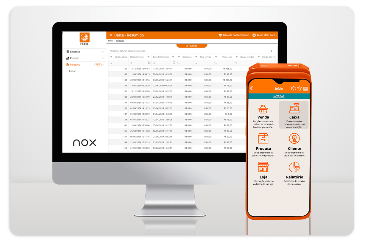 PDV com nota fiscal | NoxMob Fácil