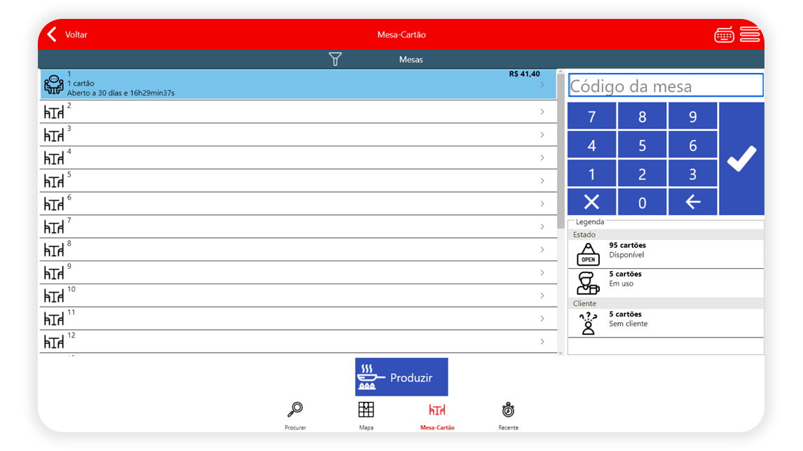 Sistema com controle de mesa e comanda | NoxMob Gourmet